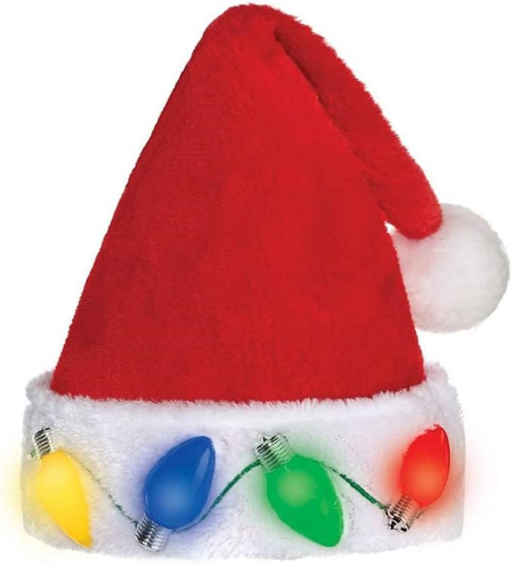 The Holiday Aisle® PMU Christmas Light Up Santa Hat Red/White with ...