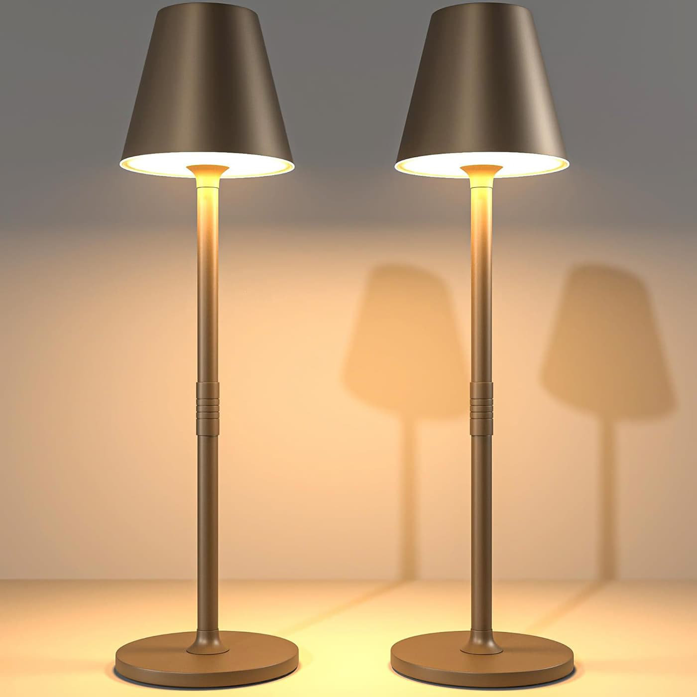 Mercer41 2 Pack LED Cordless Table Lamps, 4000mAh Rechargeable Battery ...