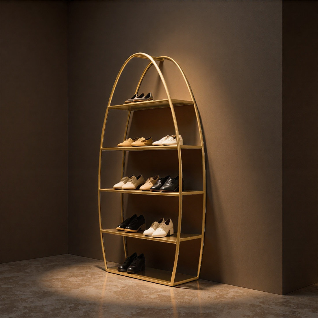 Mercer41 Gold Metal Egg Shape Display Shelf | Wayfair