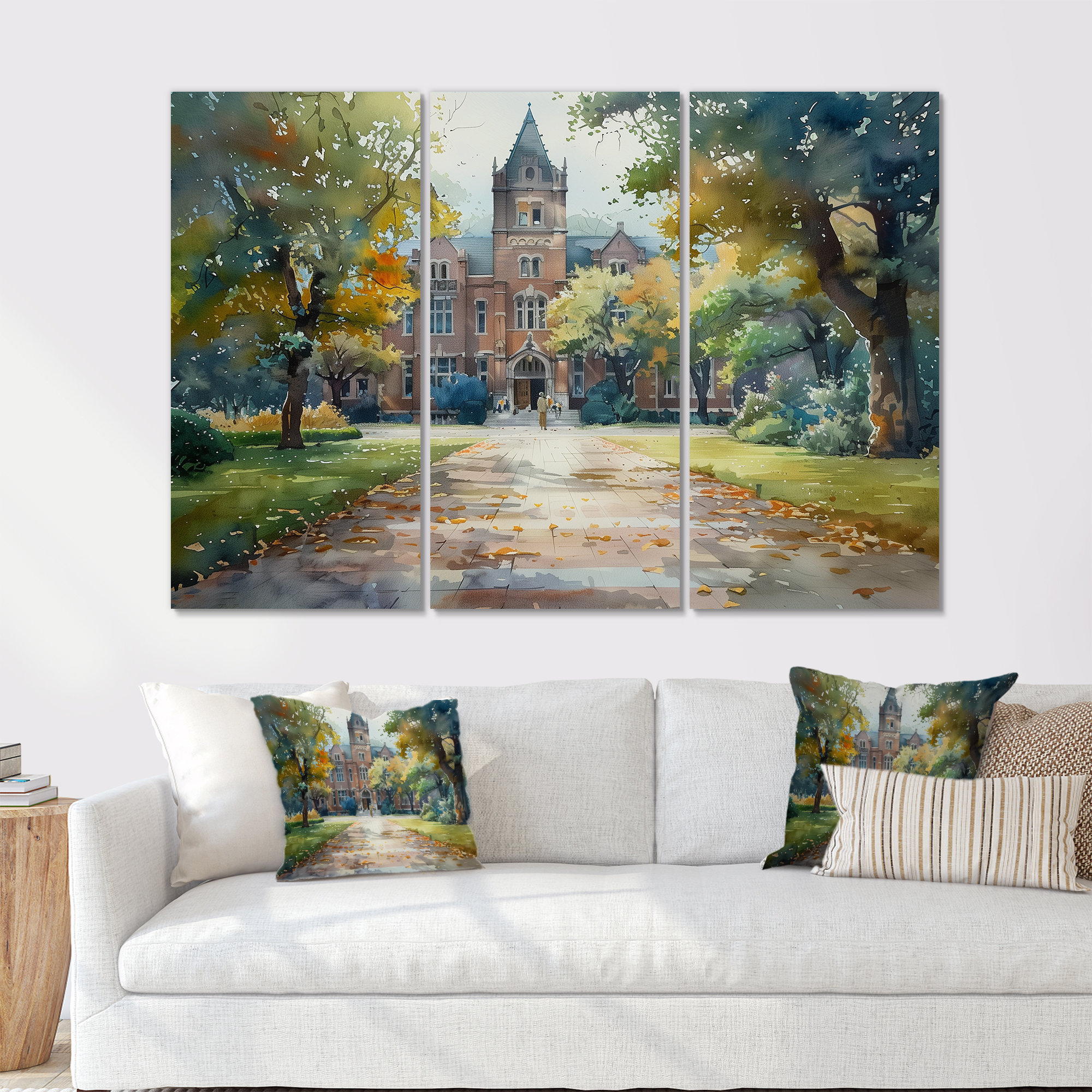 Lark Manor™ Green Grey College Center Charm - College & University ...