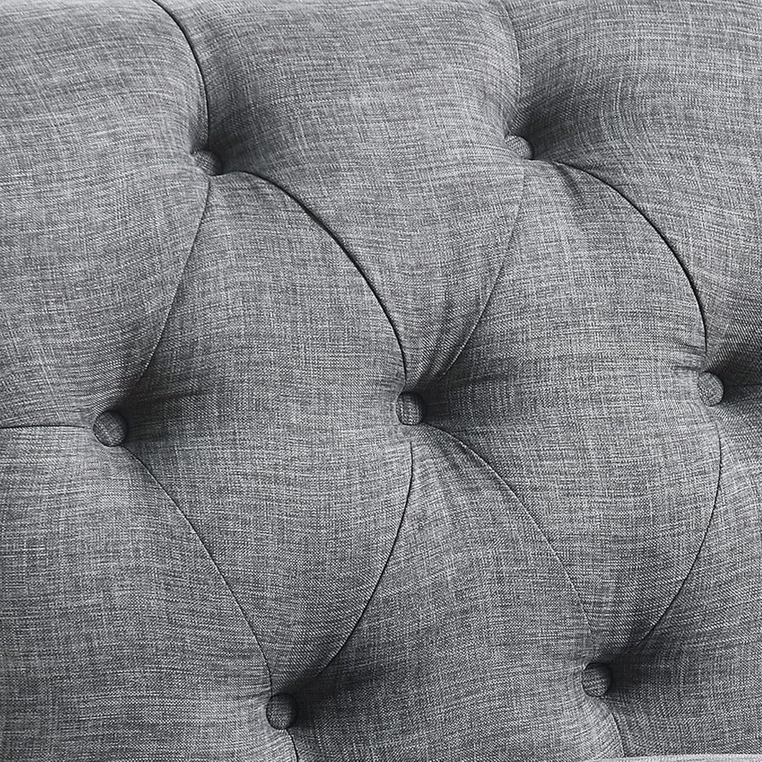 Red Barrel Studio Avondale Upholstered Tufted Fine Polyester Loveseat Sofa Bench with Armless ...