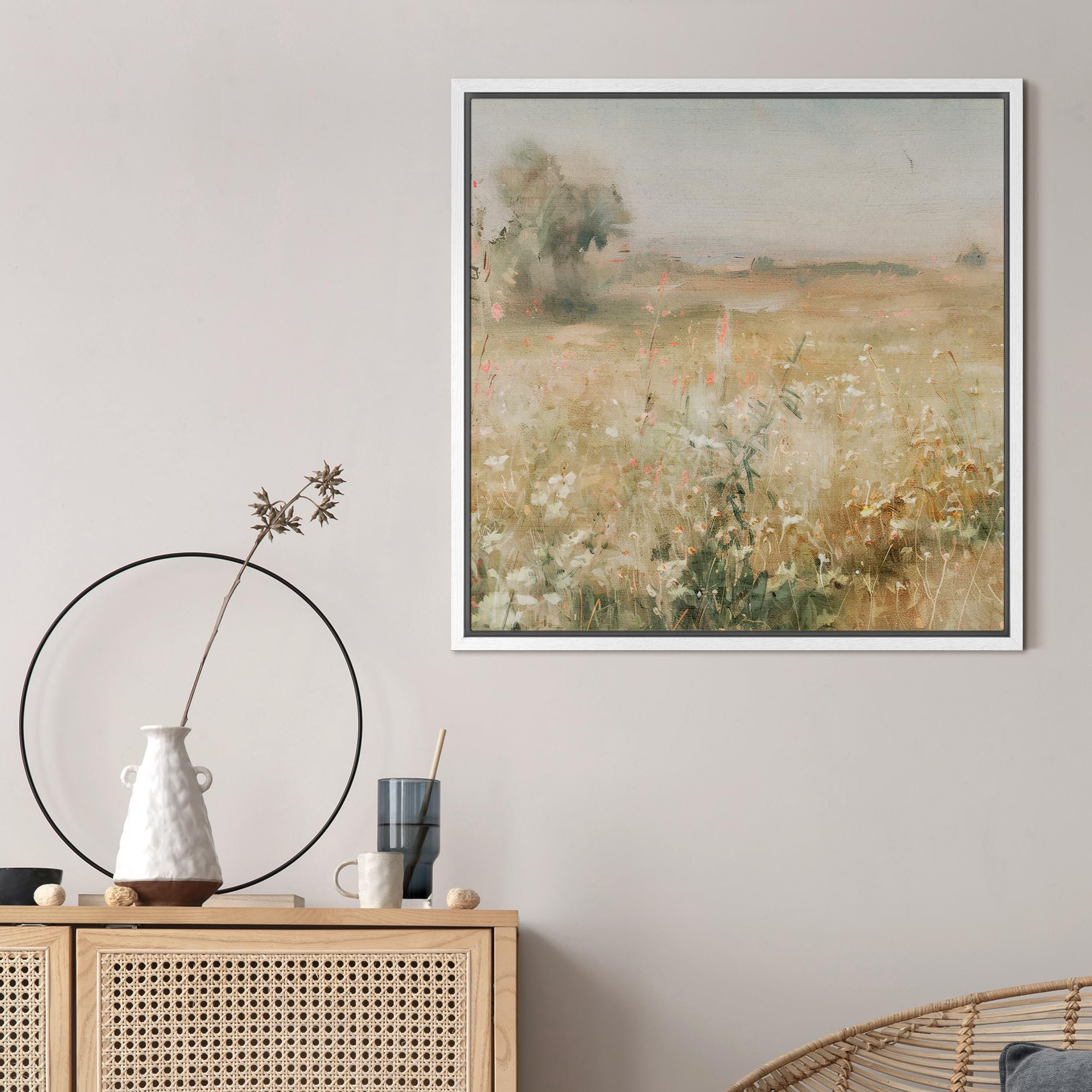 wall26 " Vintage Soft Whispers Pastel Wildflower Meadow Wilderness ...