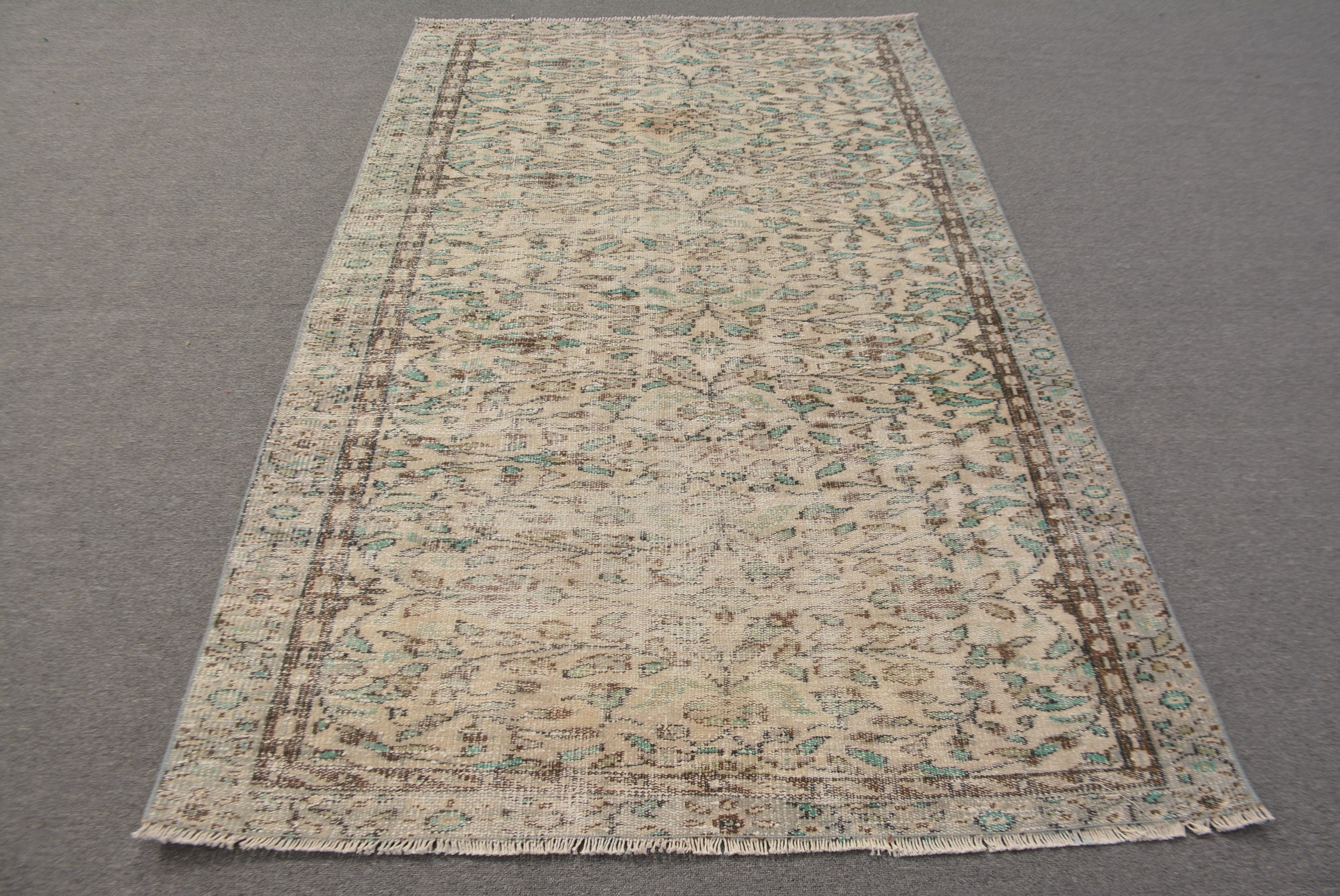 Isabelline Vintage Rugs, Turkish Rug, Luxury Rug, Green Boho Rug, 4.6x7 ...