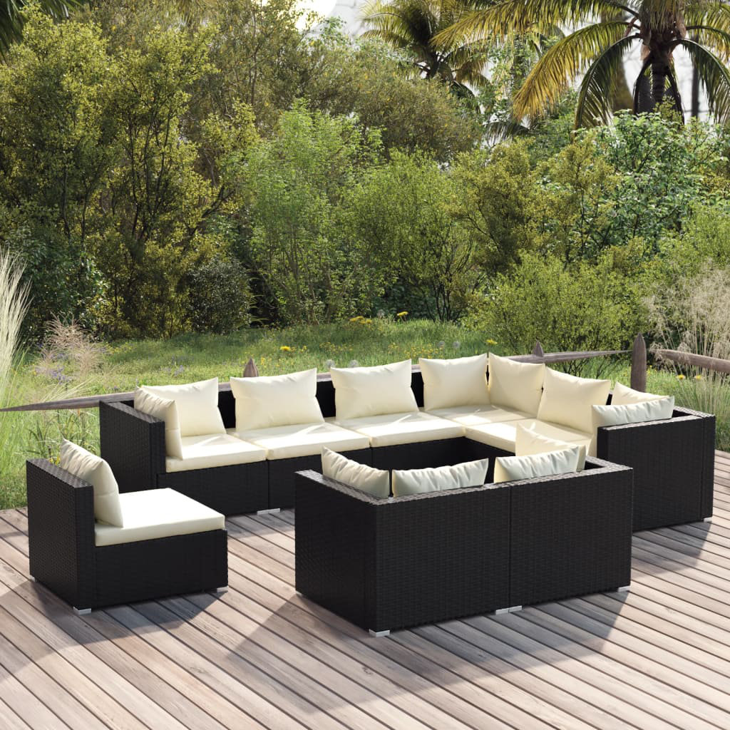Latitude Run® 9 Piece Lounge Sectional Seating Group | Wayfair