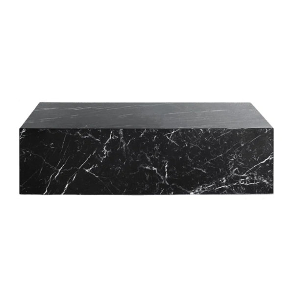 Ivy Bronx Genuine Marble Block Coffee Table - Black Marble | Wayfair.co.uk