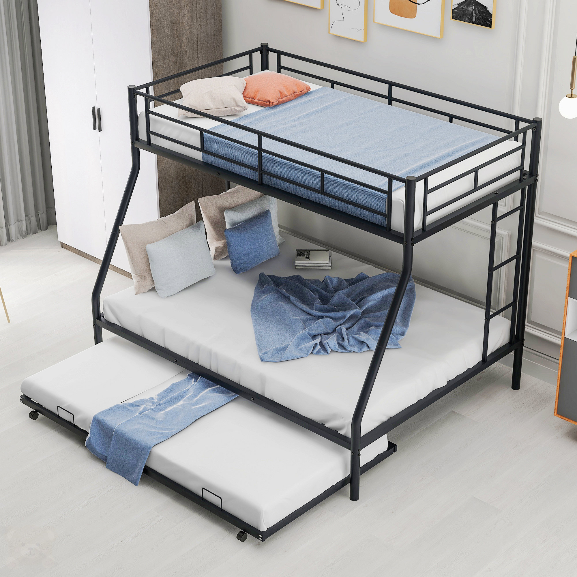 Isabelle & Max™ Twin Over Full Bed With Sturdy Steel Frame | Wayfair