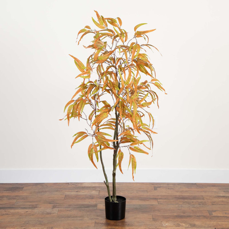 Primrue 5ft. Autumn Wispy Eucalyptus Artificial Fall Tree | Wayfair