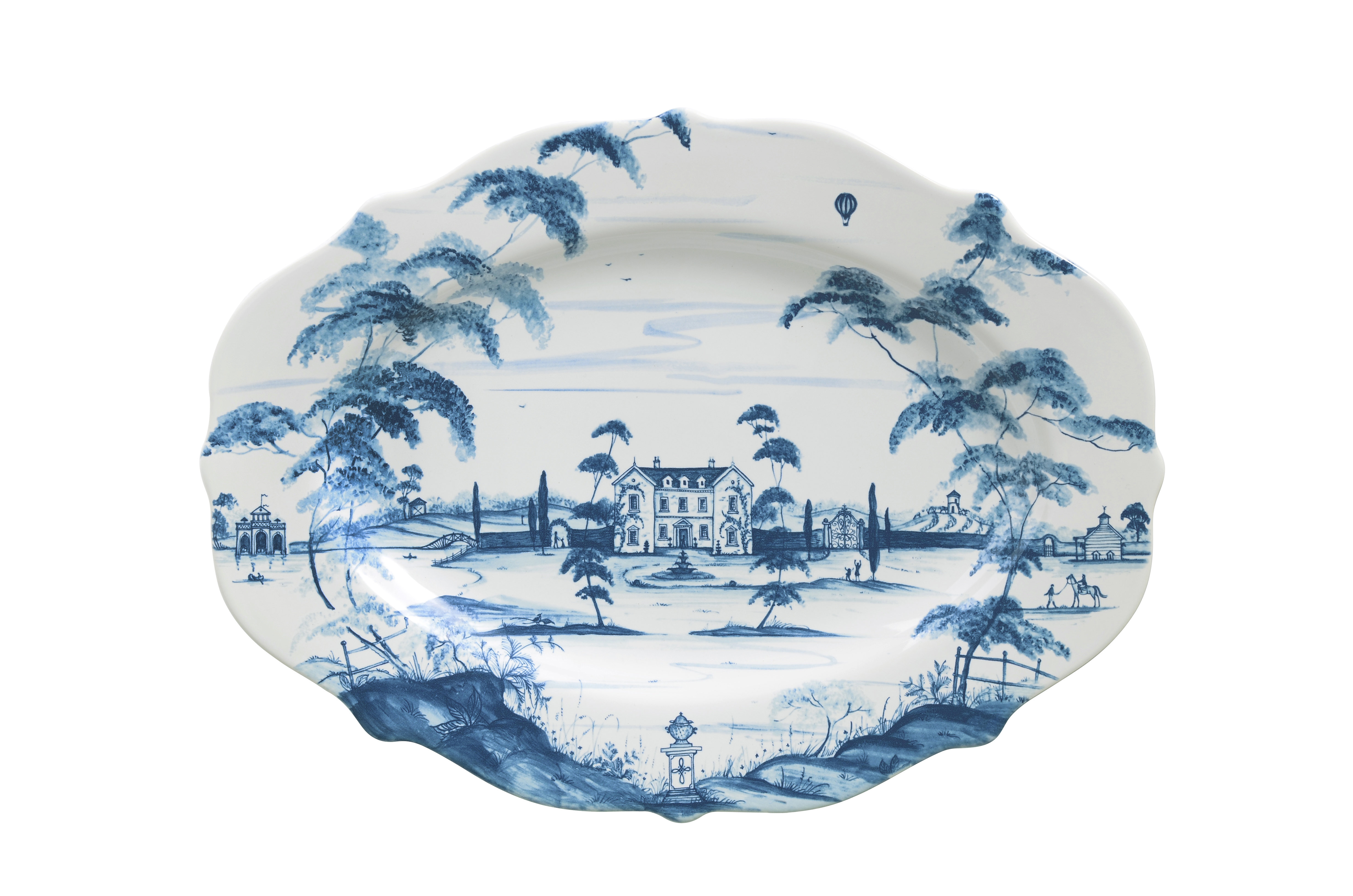 Juliska Country Estate 18.5" Platter - Delft Blue/White | Wayfair
