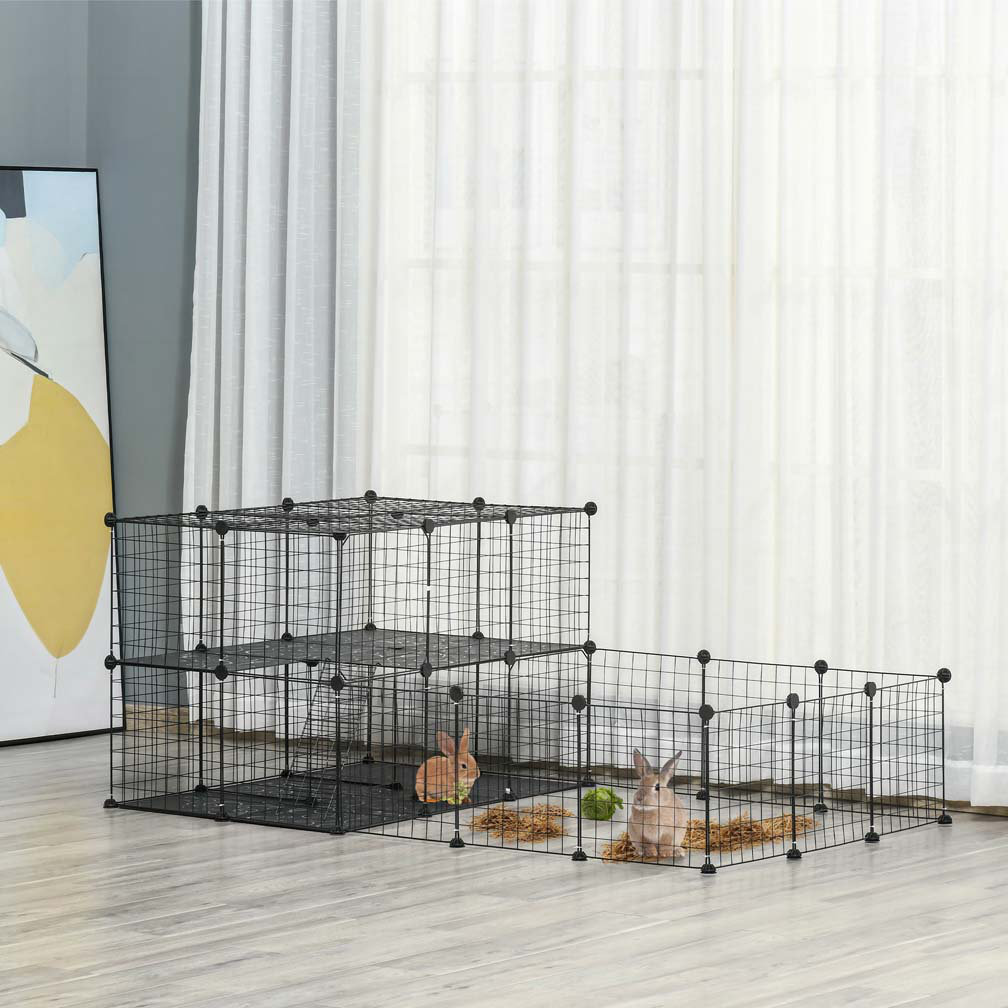 Tucker Murphy Pet™ PawHut 47 Panels Pet Playpen, Small Animal Playpen ...