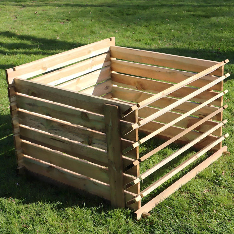 Union Rustic Lache Easy Fill Wooden Compost Bin Composter 897 Litres ...
