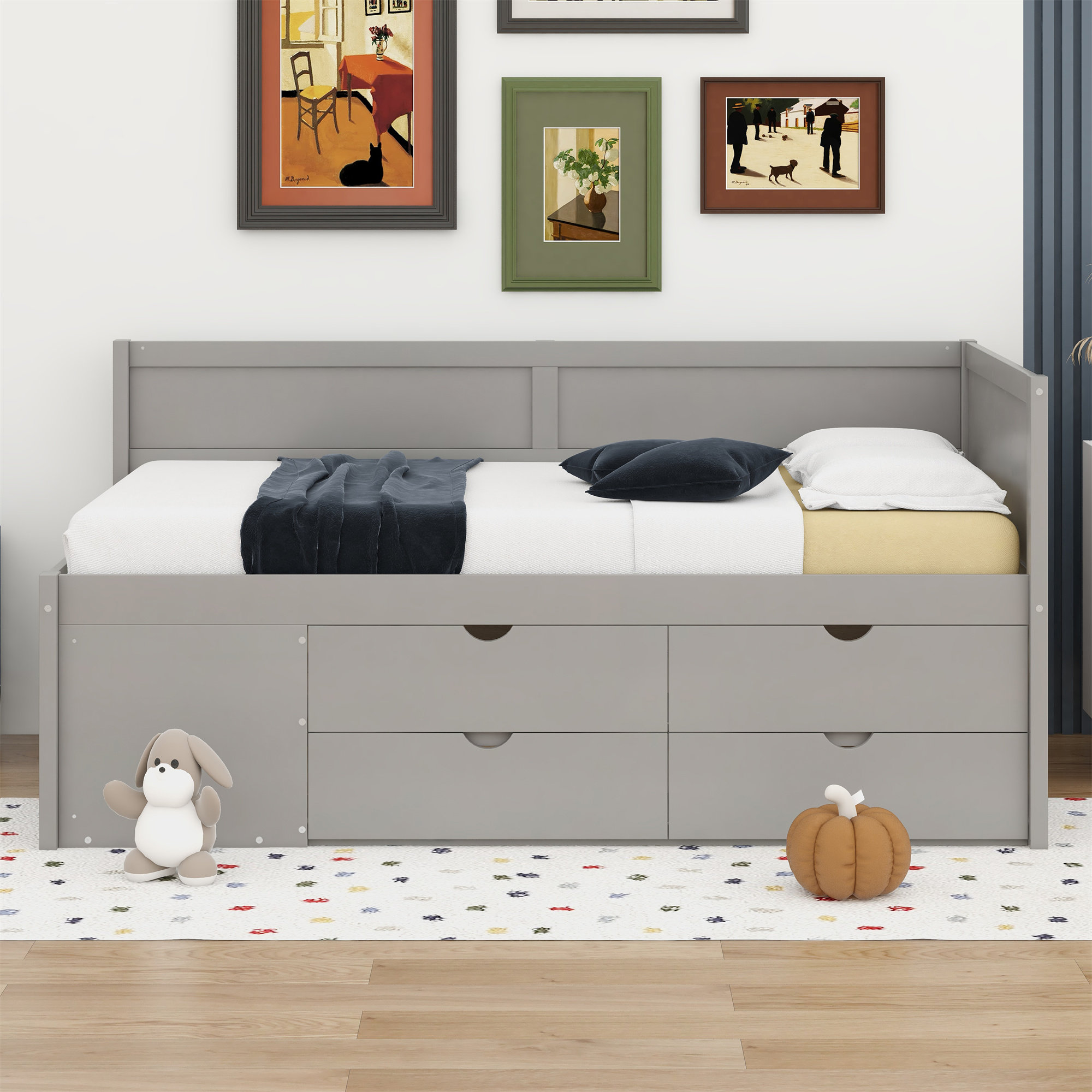 Red Barrel Studio® Rannveig Slat Storage Bed | Wayfair