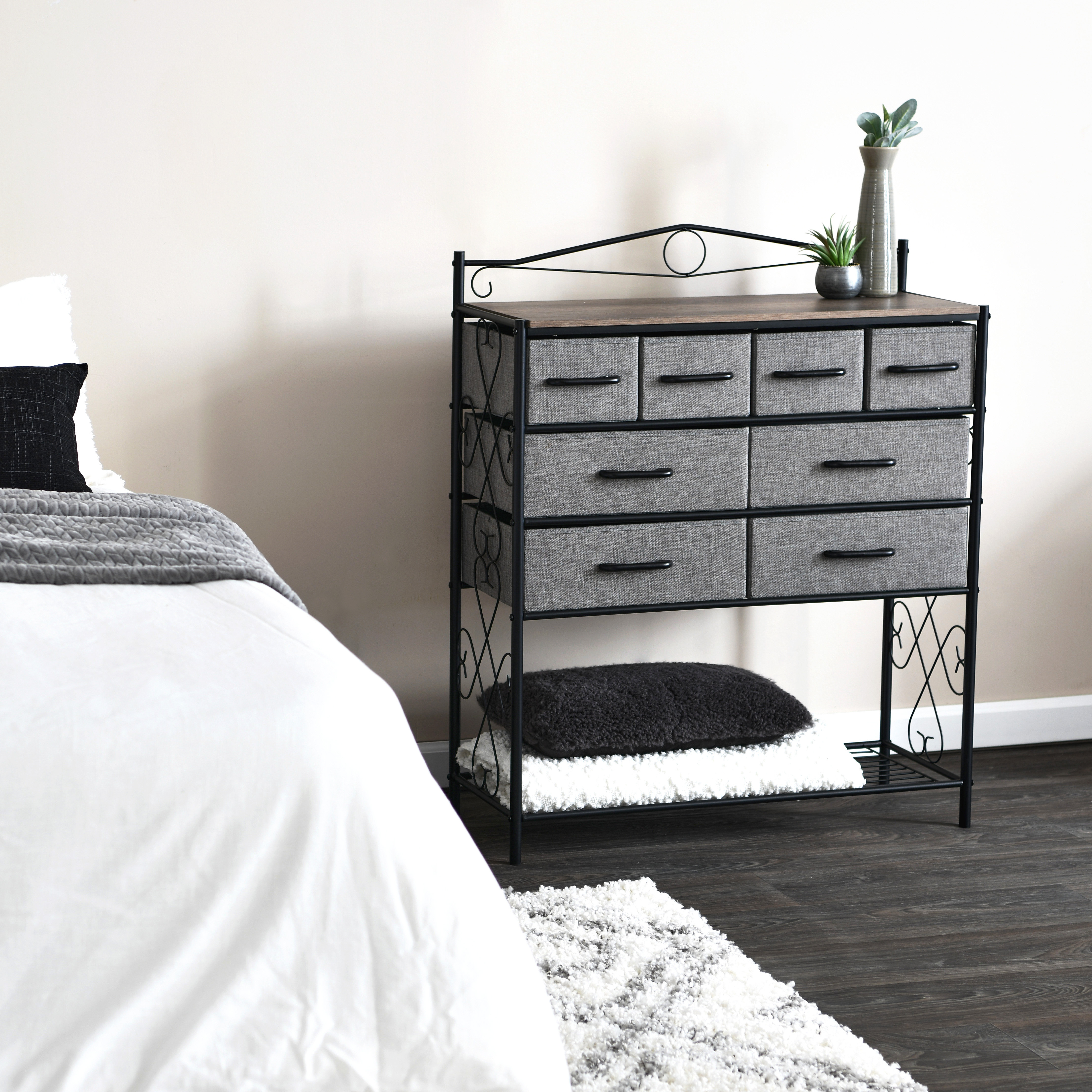 Fleur De Lis Living Brundrett Victorian Style 8-Drawer and Bottom Shoe ...