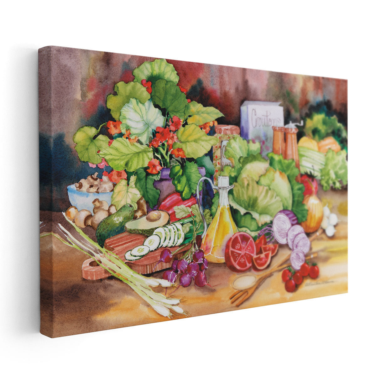 Red Barrel Studio® Garden Salad - Canvas Print Wall Art | Wayfair