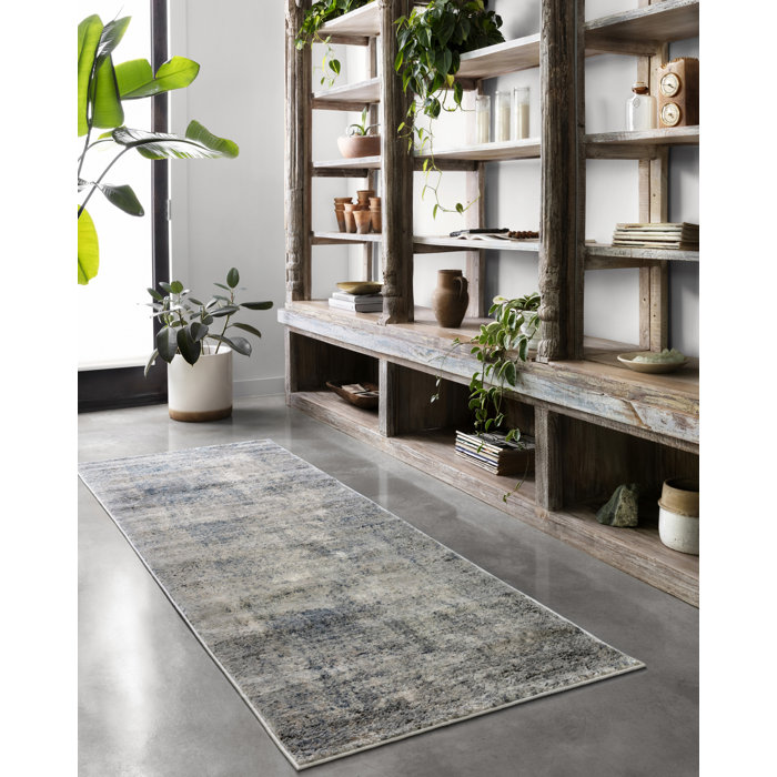 Williston Forge Eleanore Denim/Slate Area Rug & Reviews | Wayfair