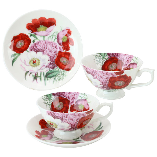 Grace's Tea Ware Bone China Tea Set for 2 | Wayfair