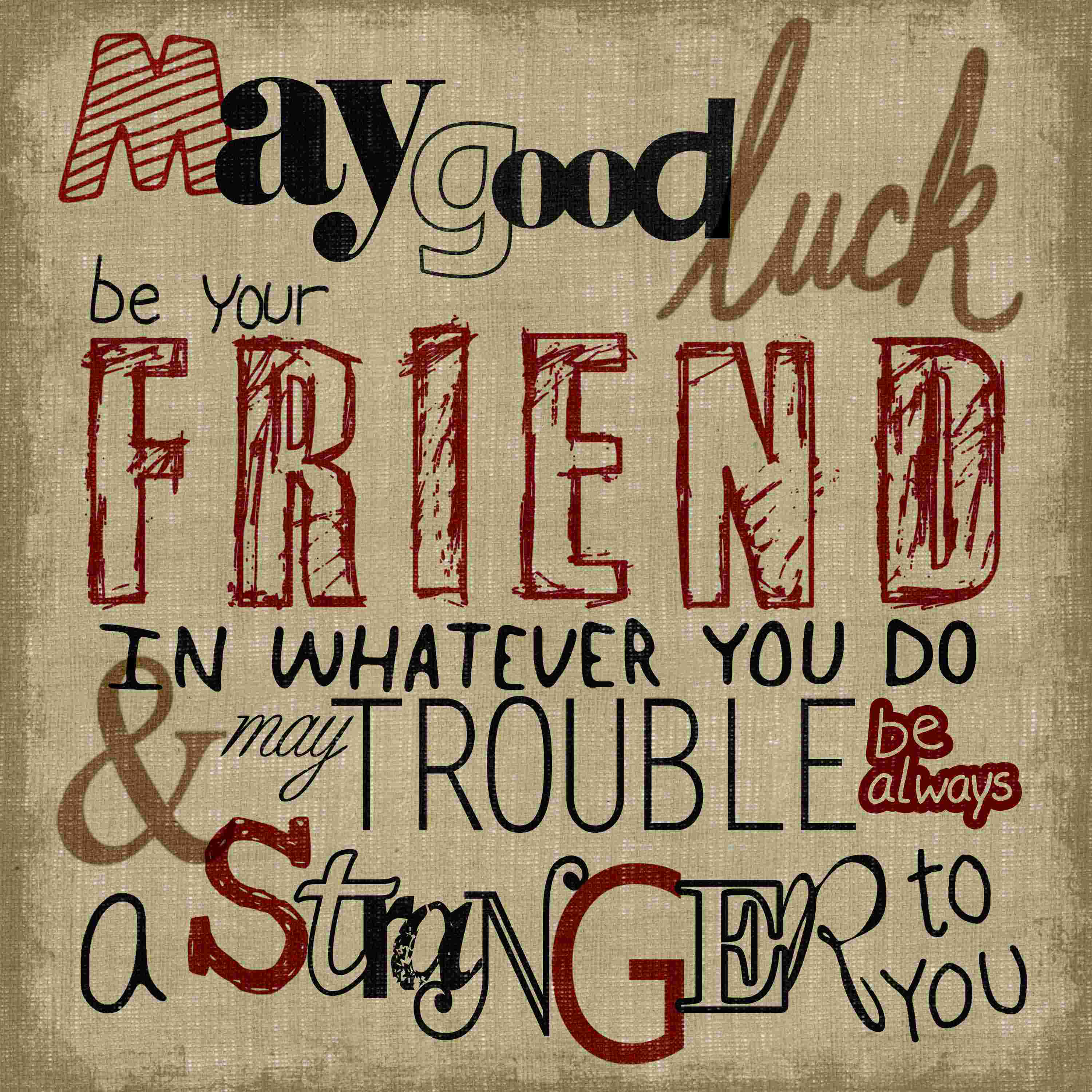 Trinx May Good Luck - Wrapped Canvas Textual Art | Wayfair