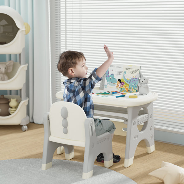 Benarita Kids 2 Piece Play / Draw Table and Chair Set & Reviews | Wayfair