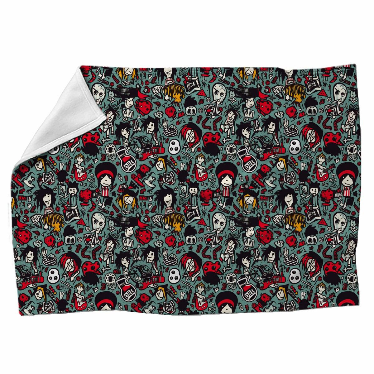 VisionDecor Emo Blanket Styles Throw Black Throw Fleece Blanket | Wayfair