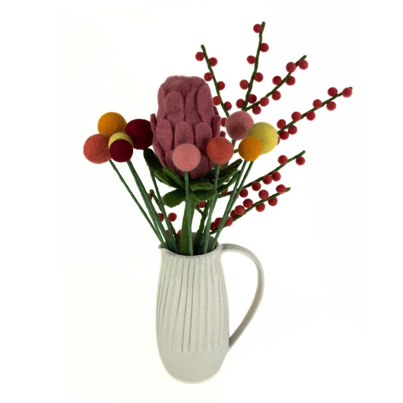 Humble Hilo Handmade Felt Bouquet Blossoms in Salmon | Wayfair