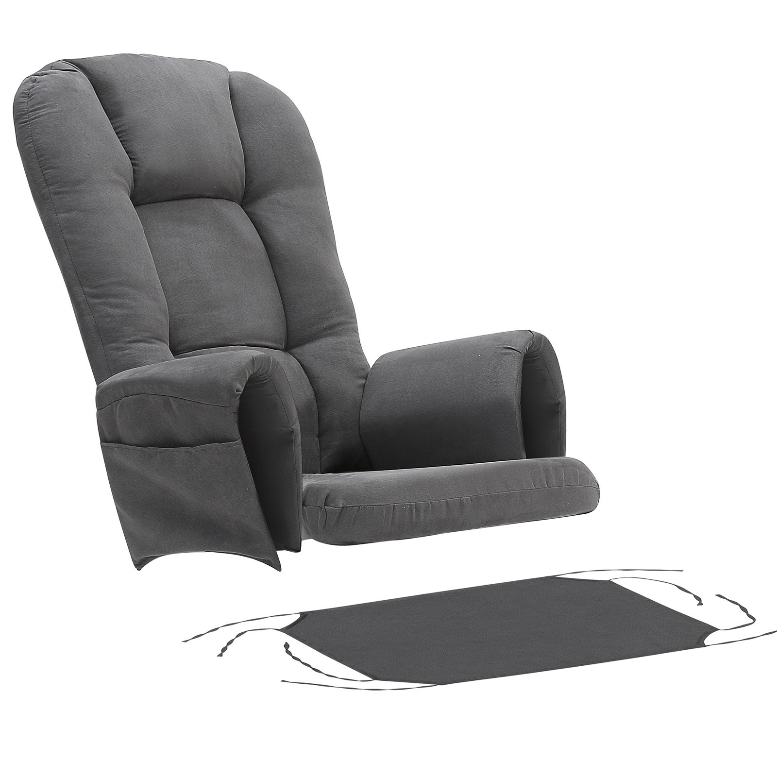 Latitude Run® Glider Rocker Replacement Cushions With Side Storage Bag ...