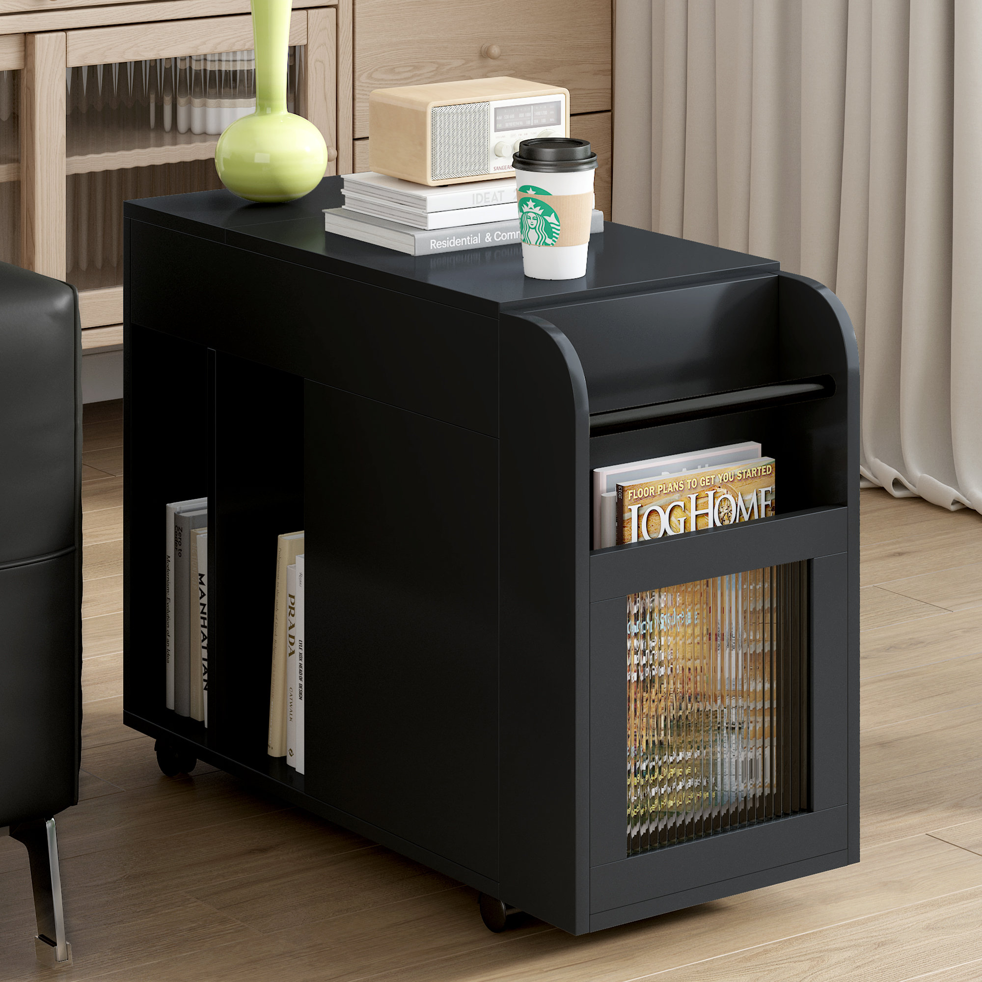 Brayden Studio® Dejahnay Multifunctional Extendable End Table With ...