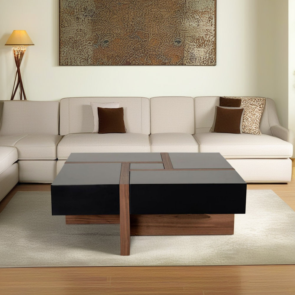 MAJBIT Modern Minimalist Square Wood Coffee Table | Wayfair
