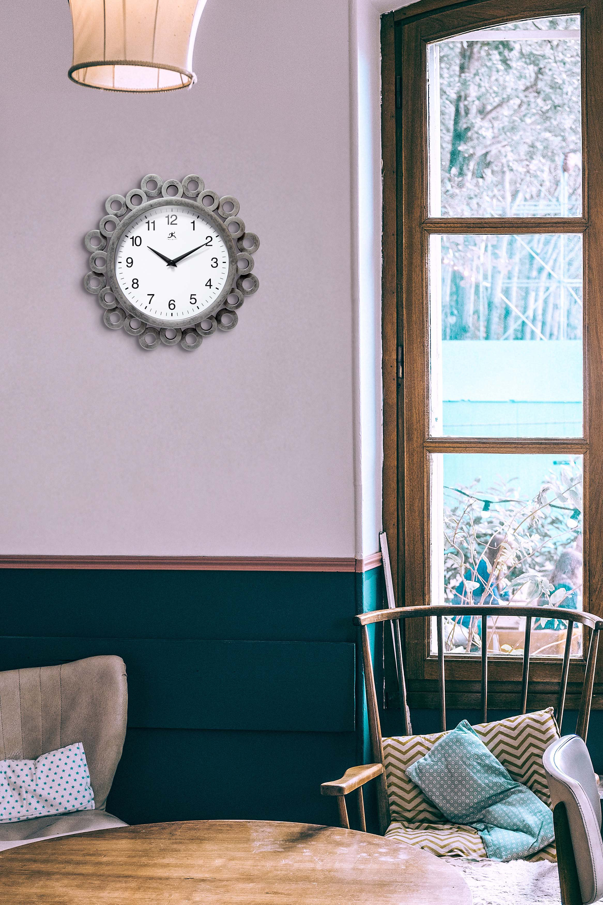 Infinity Instruments Ellipse 12 Inch Aged Silver Wall Clock & Reviews ...