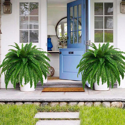 Primrue 1PC Large Fake Ferns, Artificial Ferns, Faux Fern Plants for ...