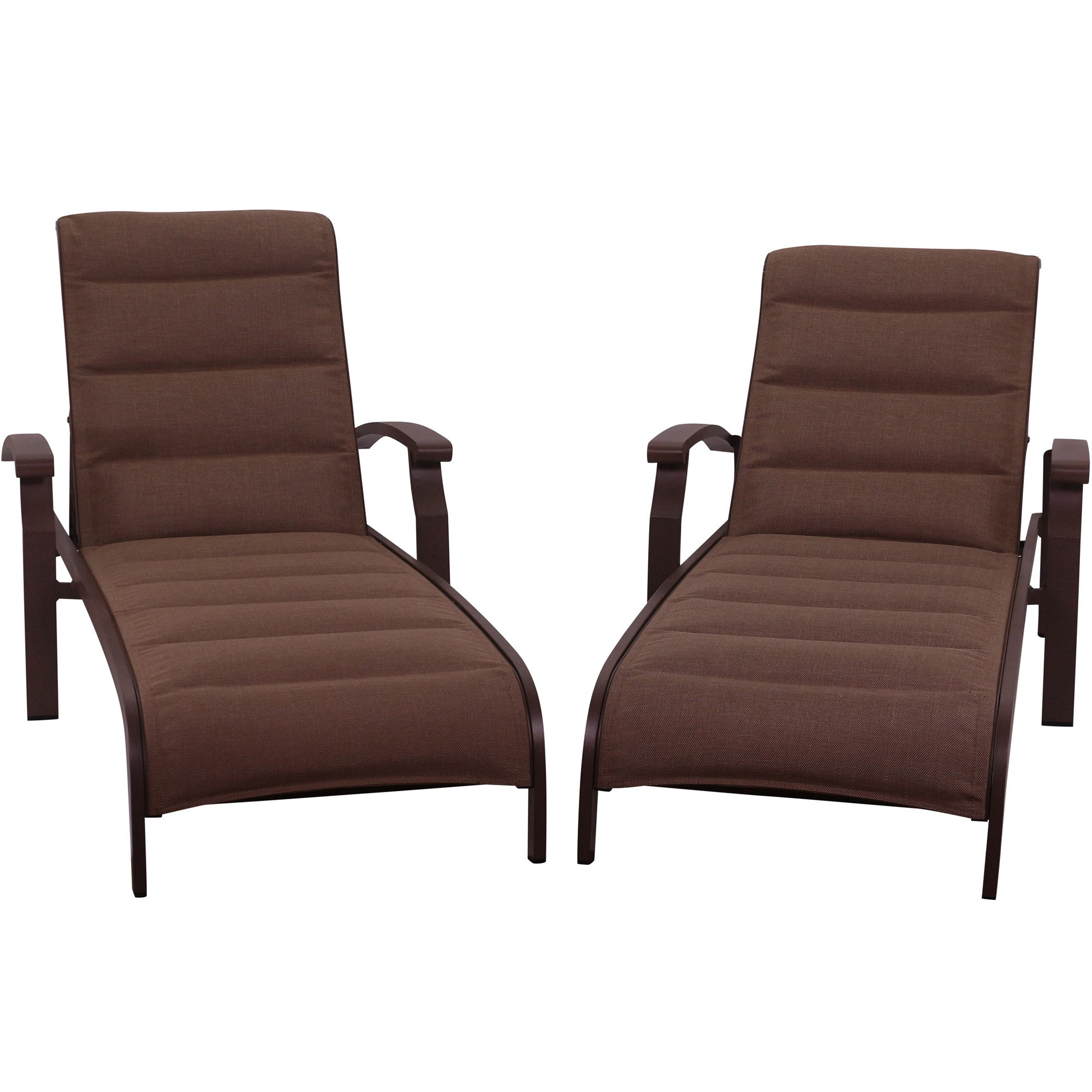 Red Barrel Studio® Padded Sling Chaise Lounge 2 Chaise Lounges Alum ...
