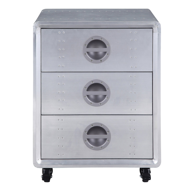 17 Stories Aluminum Cabinet With 3-Drawer | Wayfair