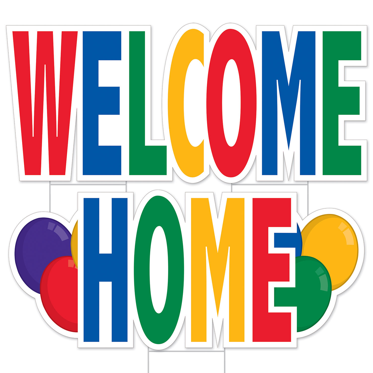 The Party Aisle™ Plastic Jumbo Welcome Home Yard Sign Set - Wayfair Canada