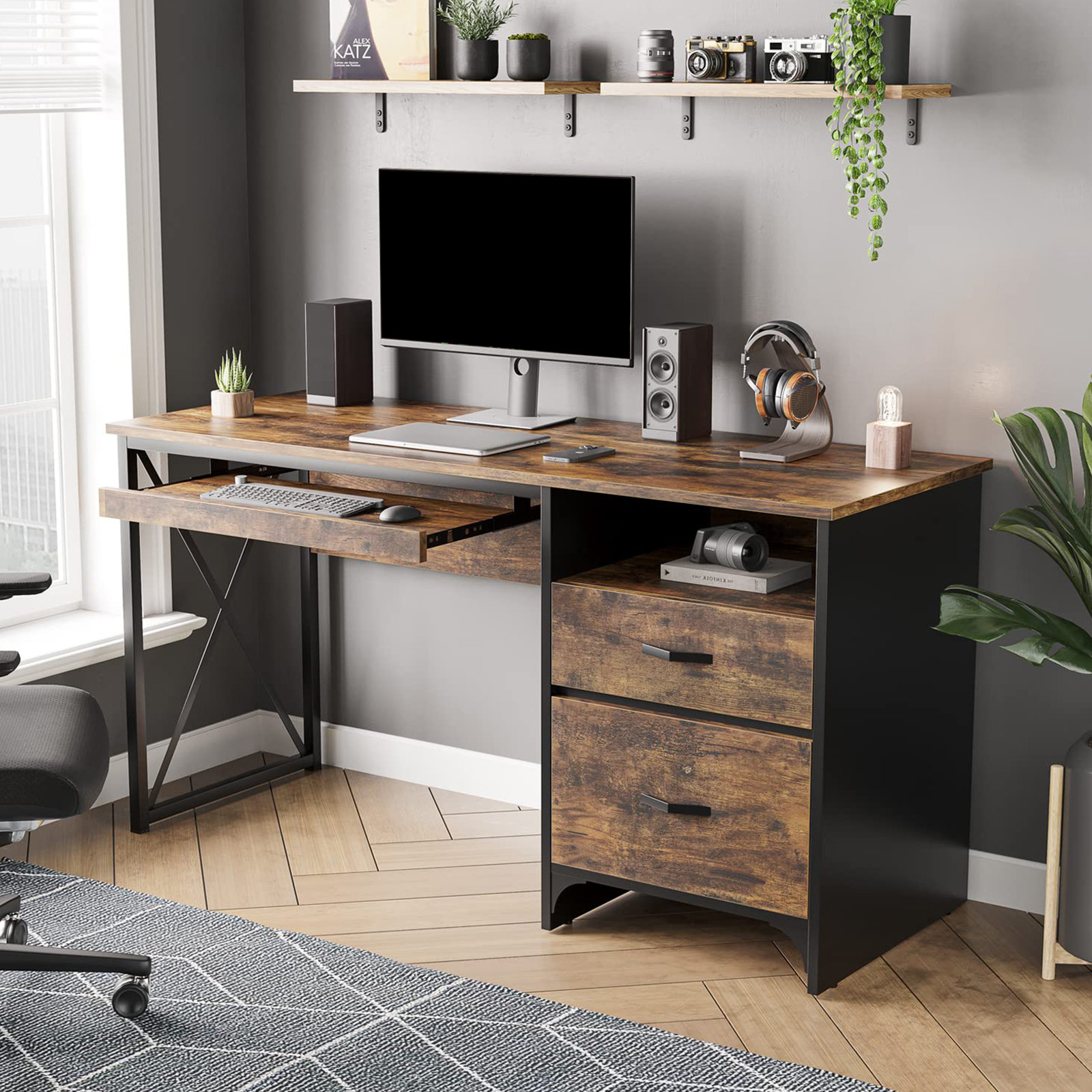 17 Stories Myalynn Computer Desk | Wayfair