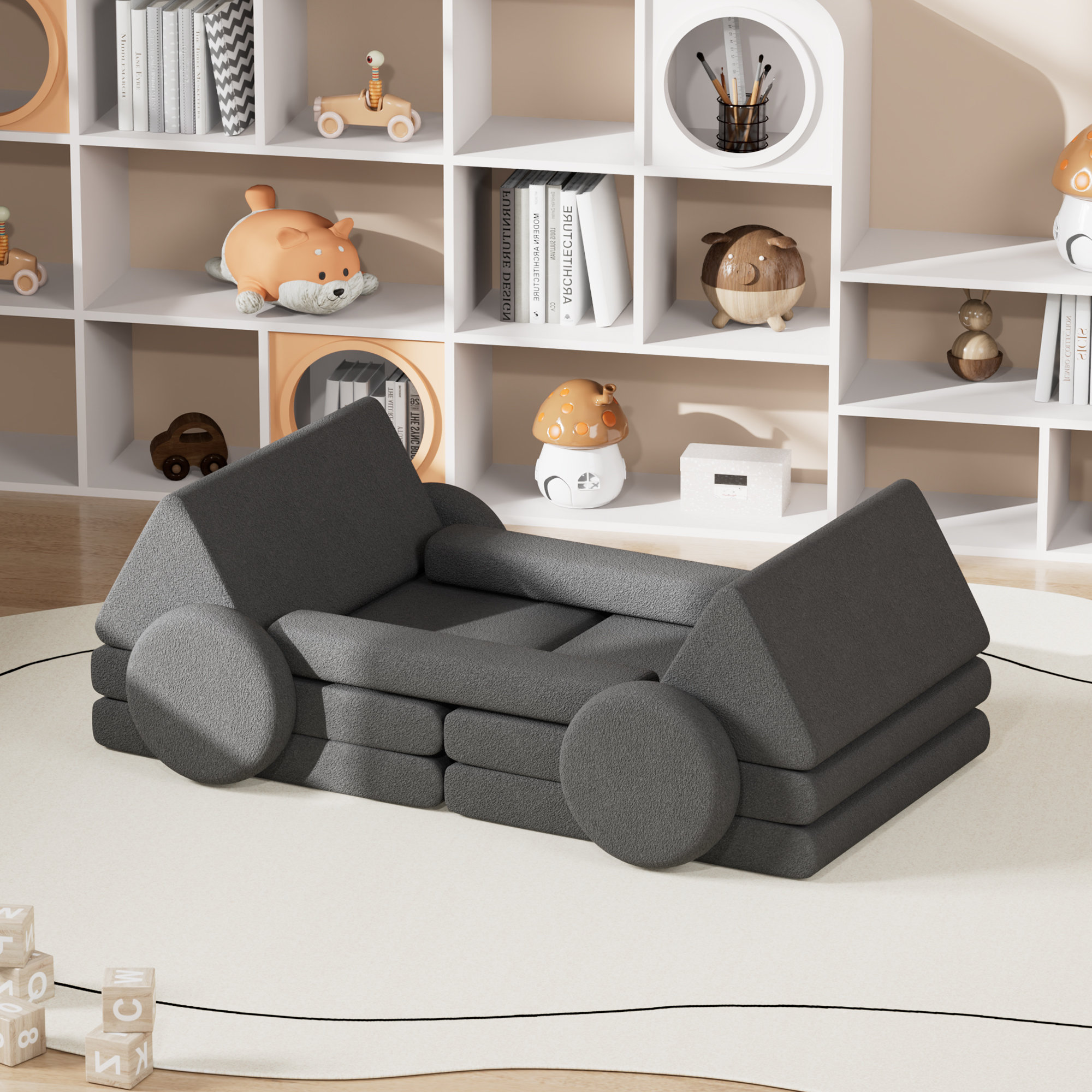 Isabelle & Max™ 12 Pc Modular Foam Couch - DIY Building Blocks Polar ...