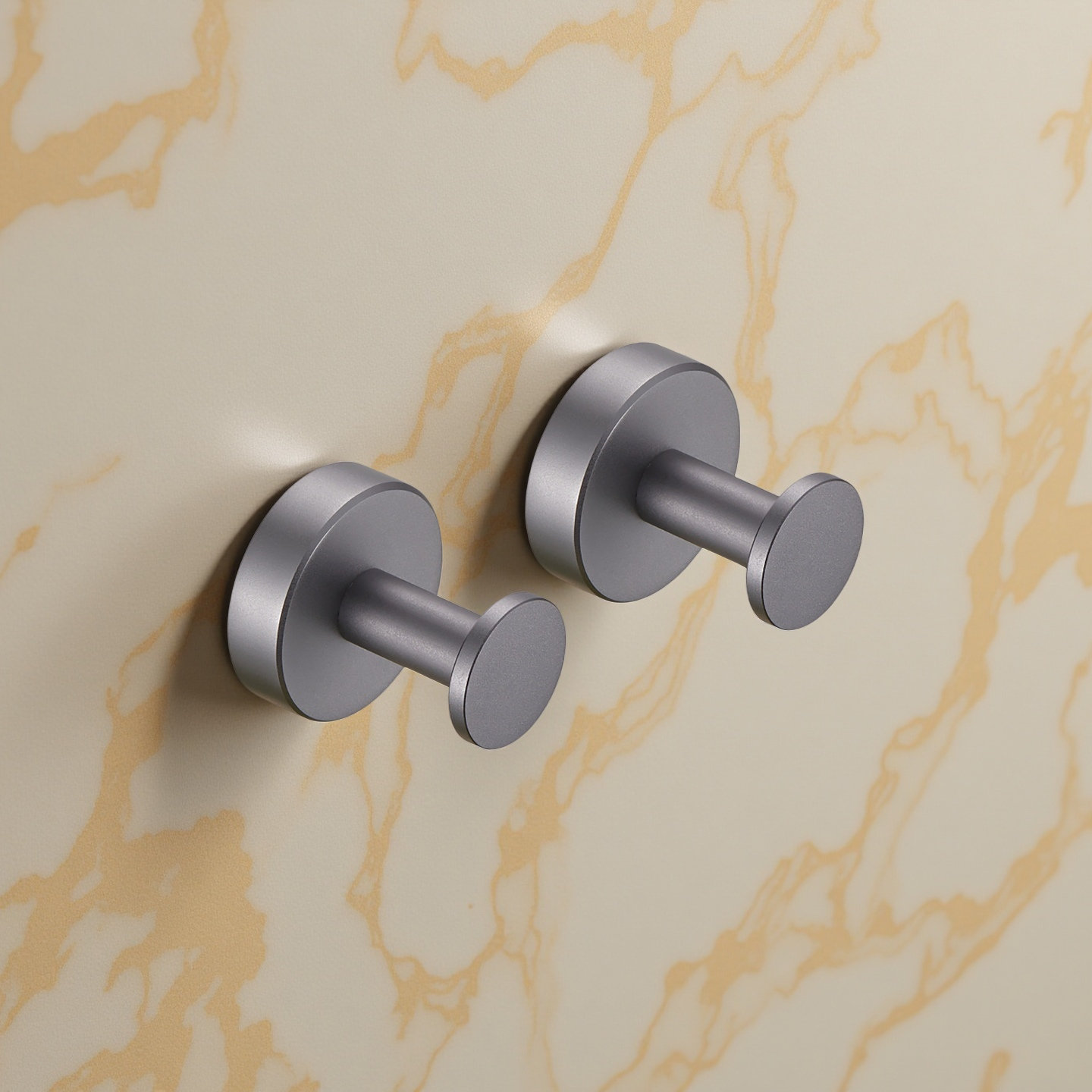 Leann Wall Whisperers 2-Pack Wall Hooks - Space Aluminum, 22Lb Capacity ...