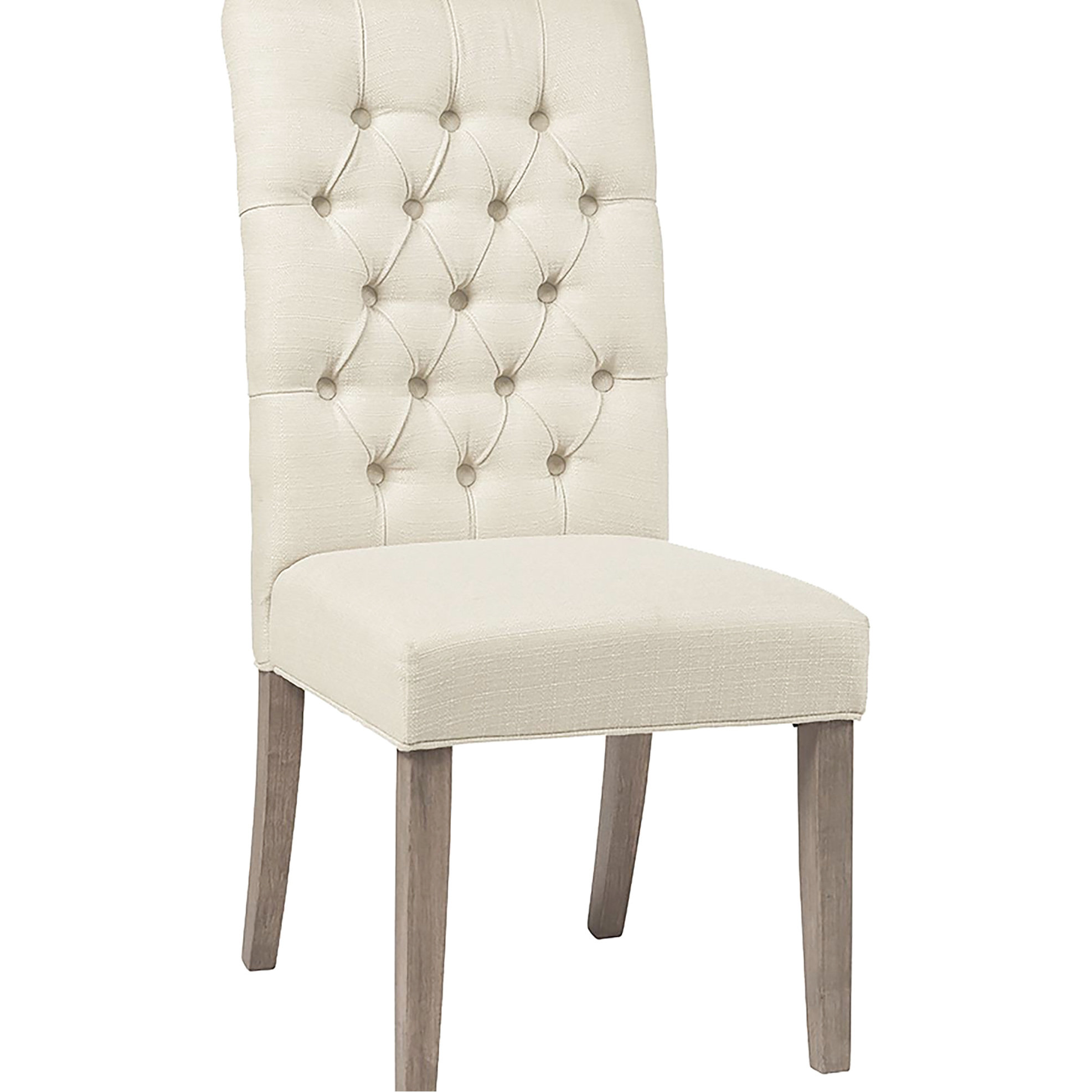 Lark Manor Of 2 Oatmeal Fabric Back Chairs With Vineyard Frame - Add A ...