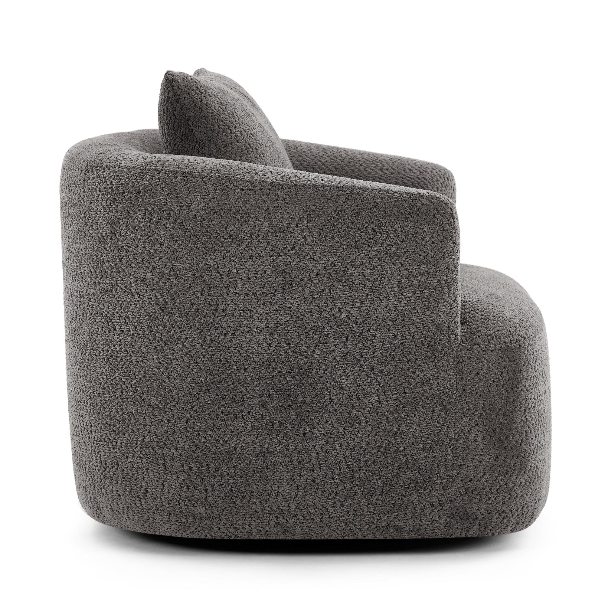Brayden Studio® Modern Minimalist Swivel Design Upholstered Accent ...