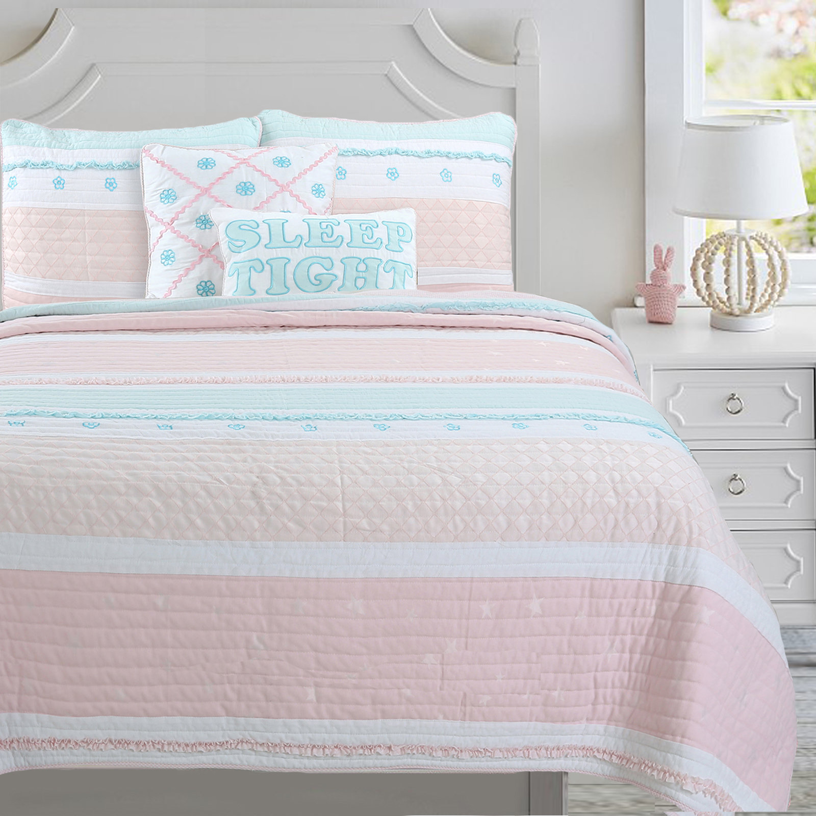 Cozy Line Home Fashion Oliva Reversible Quilt Set & Reviews - Wayfair ...