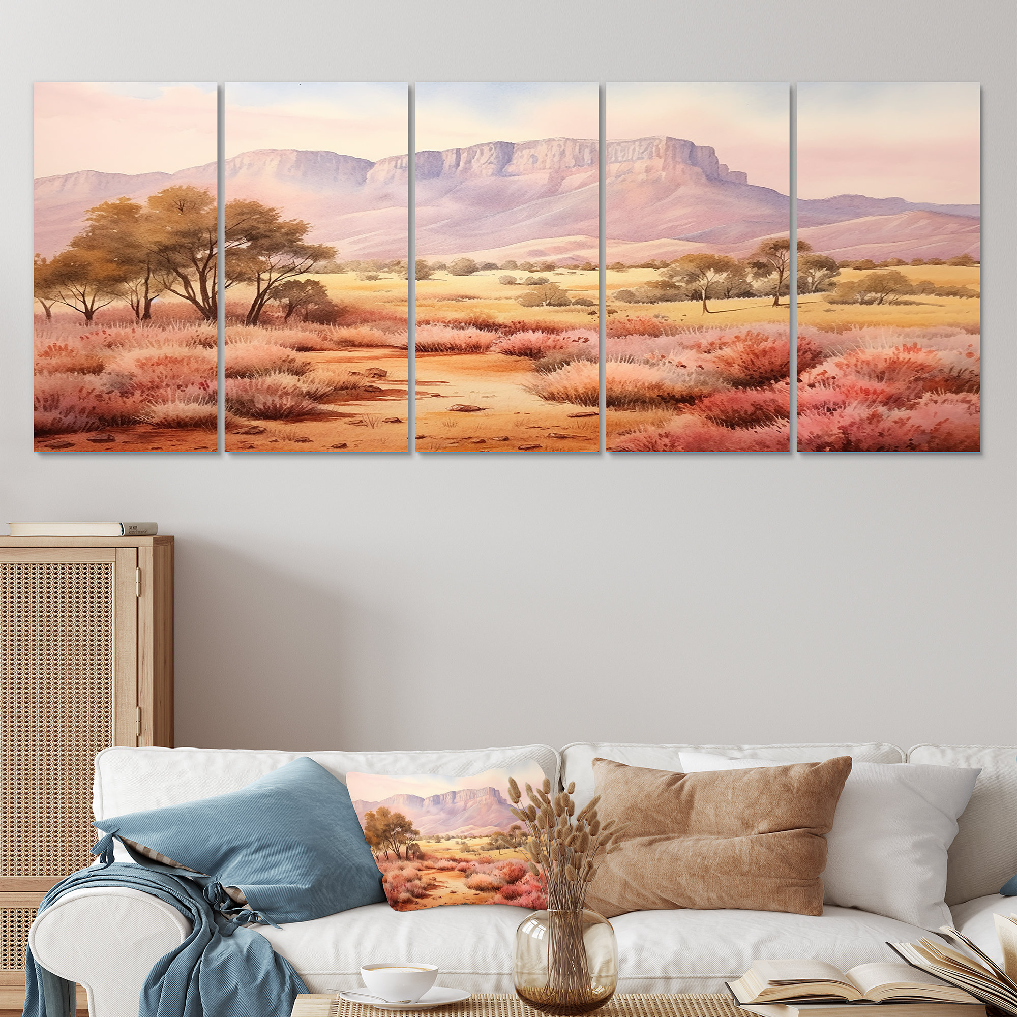 Union Rustic Australian Outback Landscape IV - Australia 5 Piece Wall ...