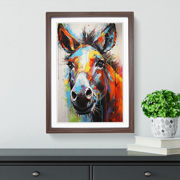 Brambly Cottage Donkey Abstract No.2 - Single Picture Frame Print on ...