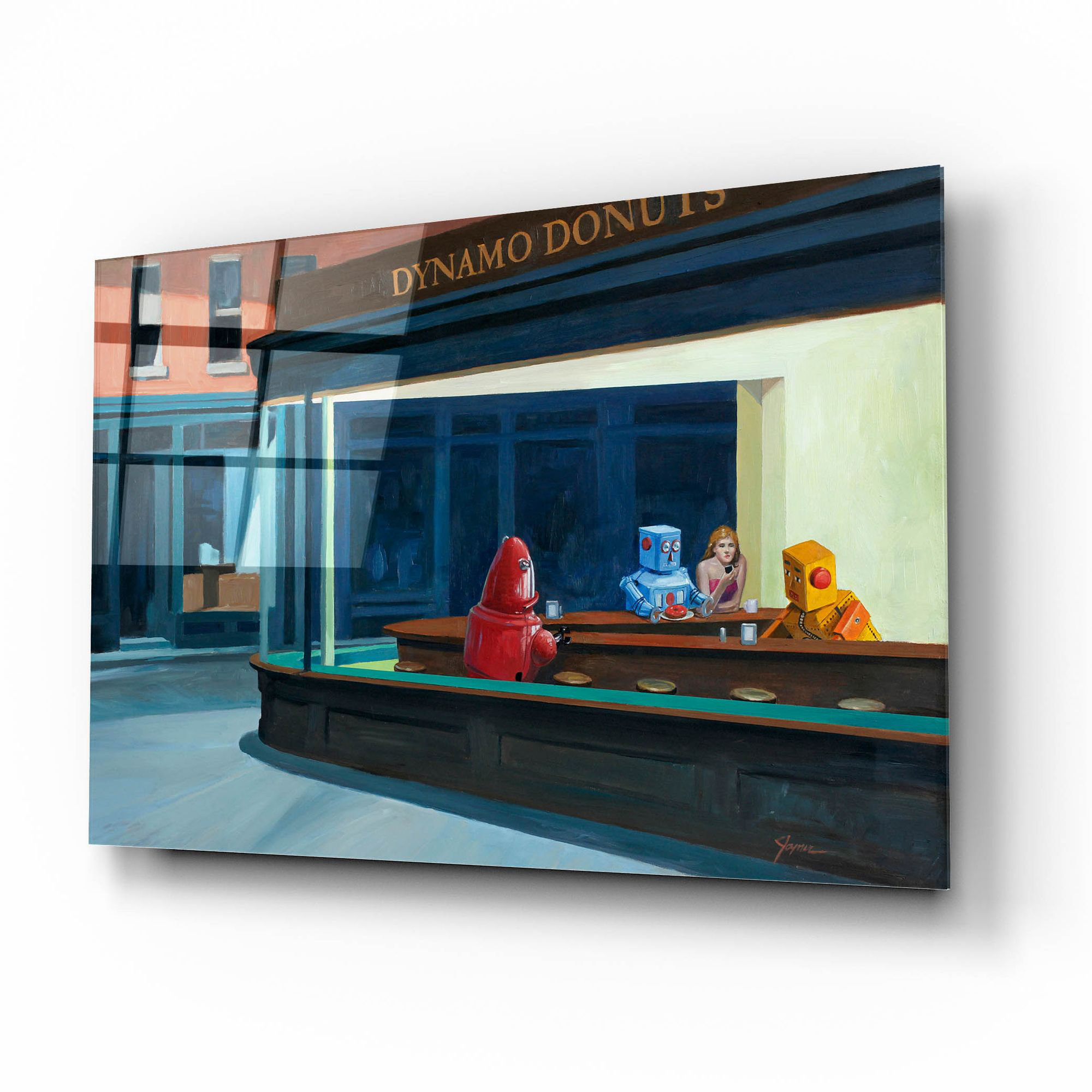 Red Barrel Studio Robo Hawks' By Eric Joyner, Acrylic Glass Wall Art ...