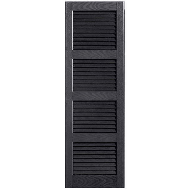 Alpha Shutters Straight Top Cottage-style Open Louver Shutters Pair ...
