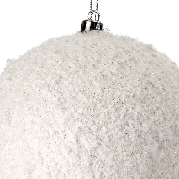 Regency International 6" Frosted Texture Snowball Ornament Set of 4 ...
