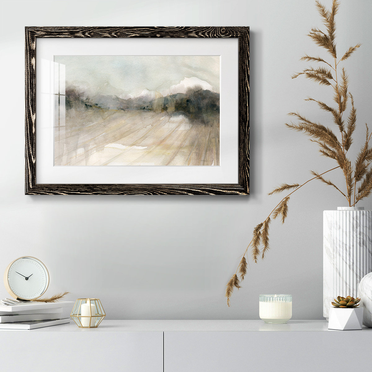 Red Barrel Studio® Abstract Fields Framed On Paper Print | Wayfair