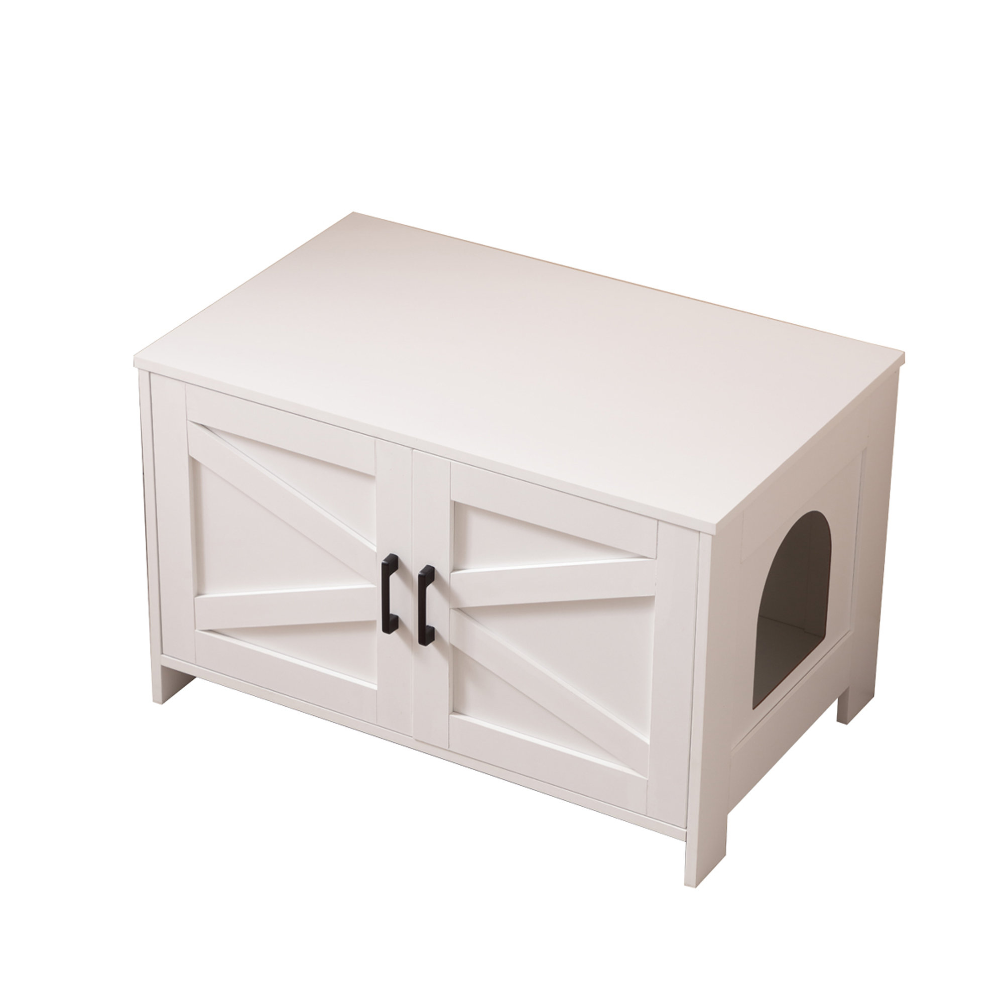 George Oliver Cat Litter Box Enclosure, Litter Box Furniture Hidden ...