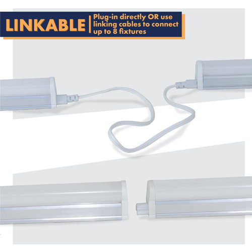 Newhouse Lighting 4FT T5 Light Fixture LED Shop Light 20W w/ Selectable ...