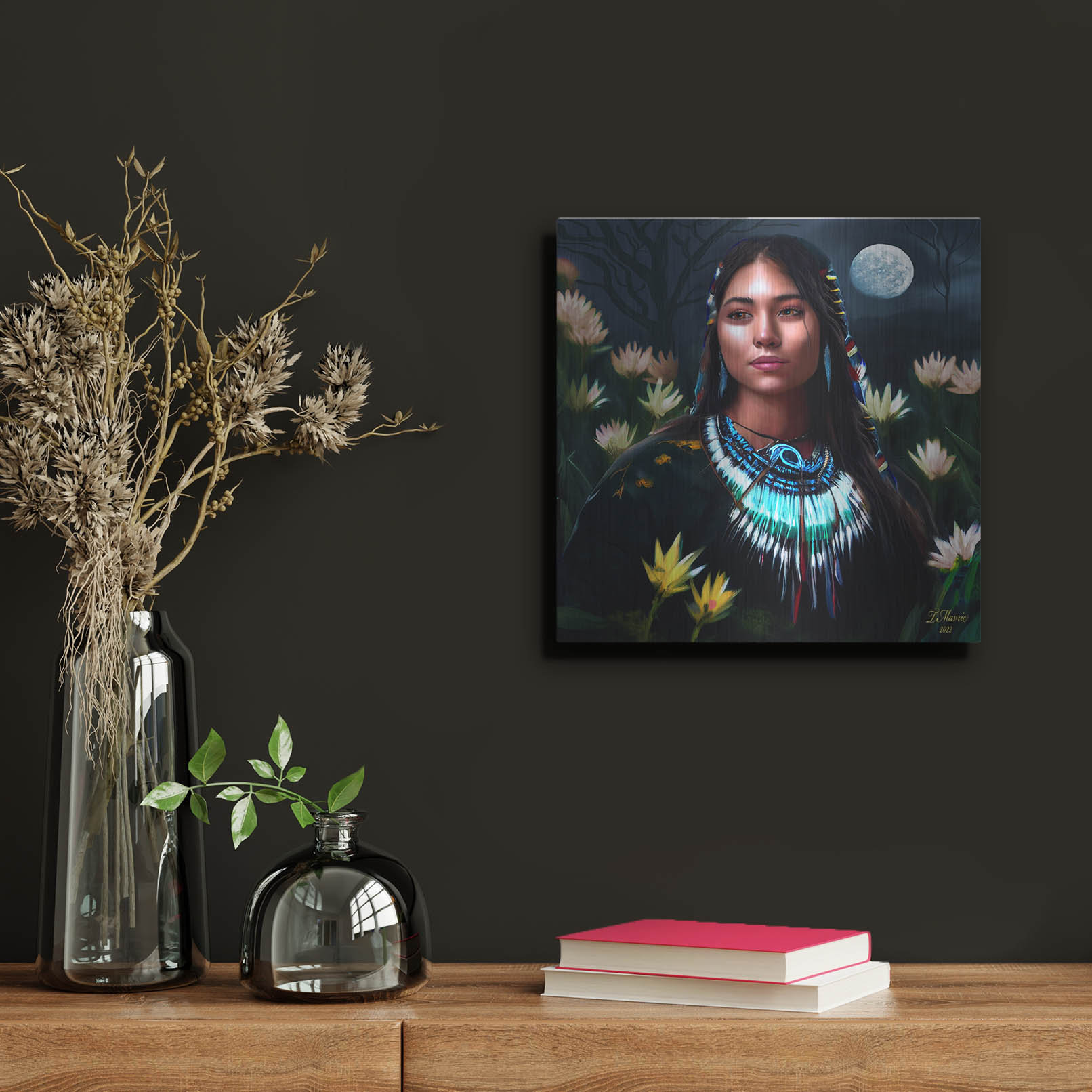 Bungalow Rose Walking in the Moonlight' by Tanya Mavric, Metal Wall Art ...