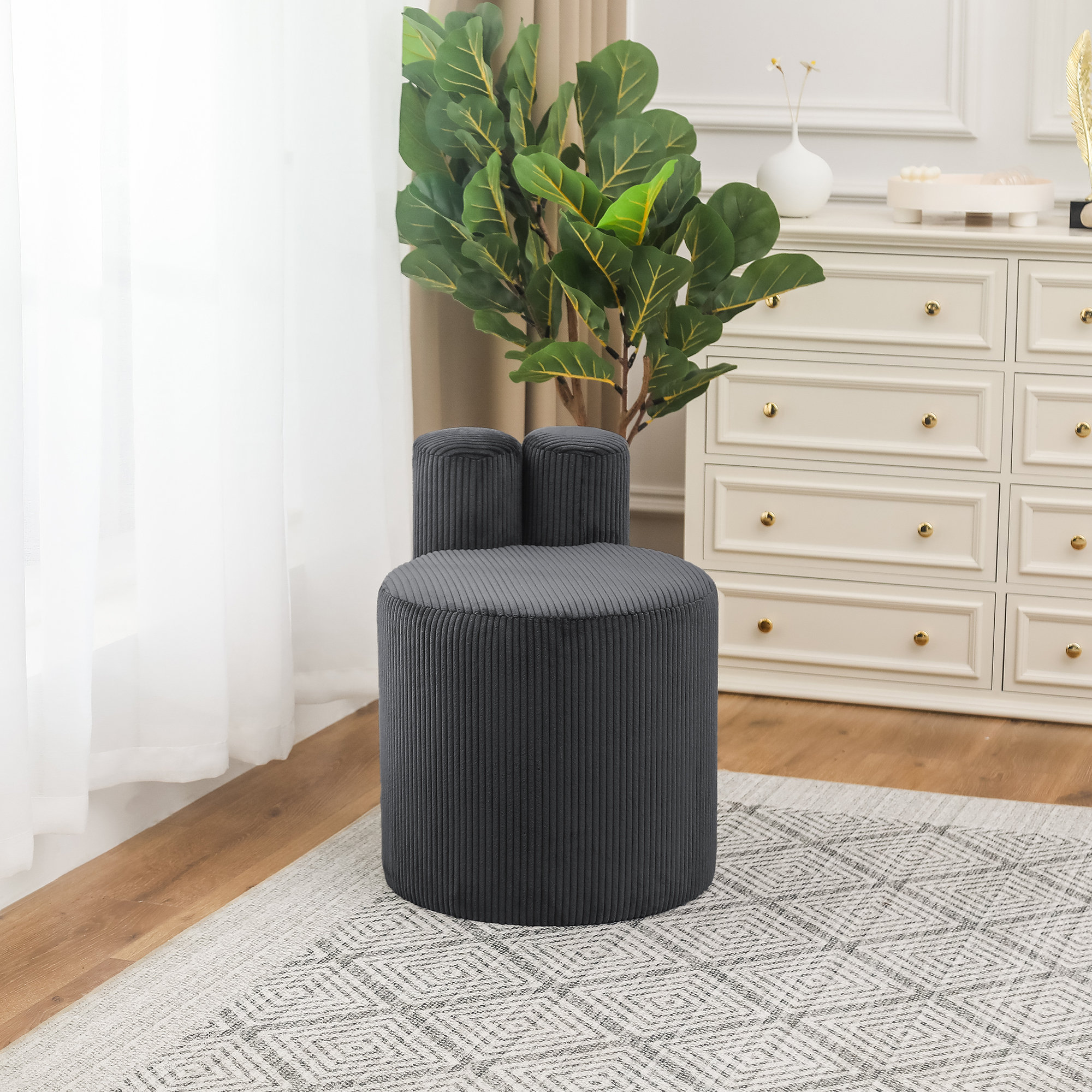 Wrought Studio Kurosh Upholstered Pouf - Wayfair Canada