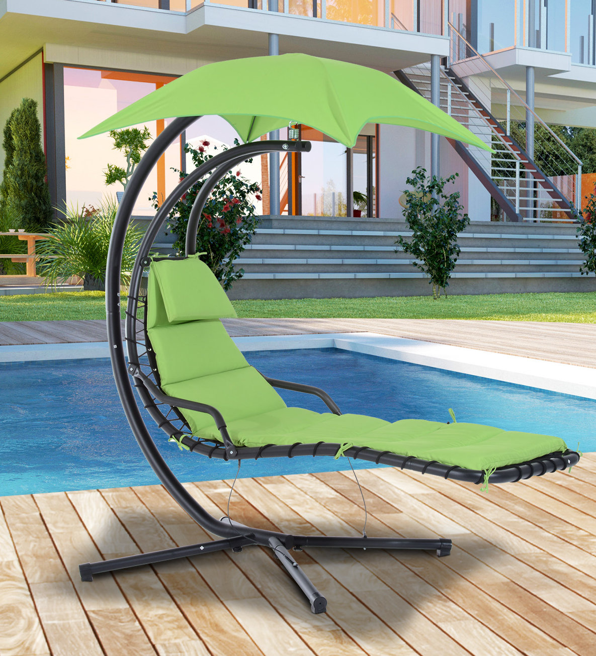 Arlmont & Co. Chilton Floating Hanging Chaise Lounger - Wayfair Canada