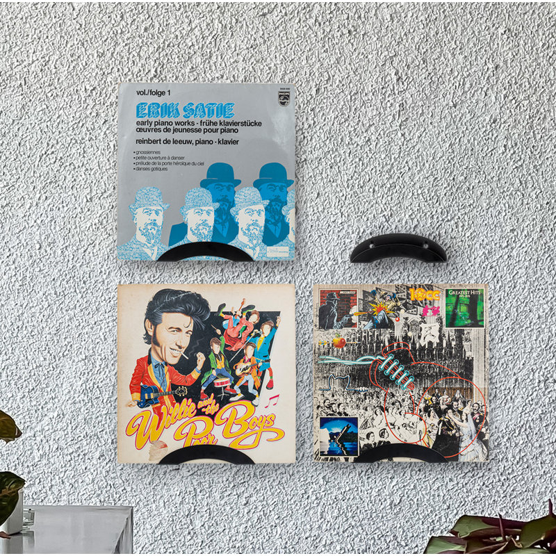 Ebern Designs Metal Vinyl Record Album Wall Mounted Media Storage | Wayfair