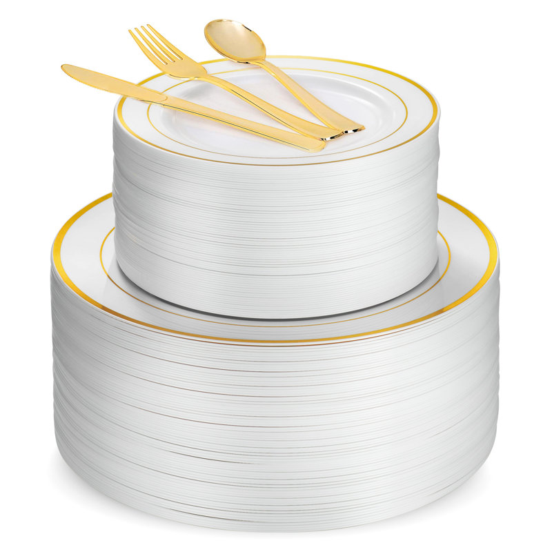 Seseno 125 Piece Gold Party Supplies Kit for 25 Guests "& Reviews ...